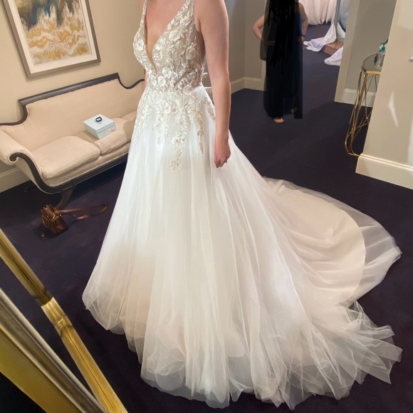 Dresses | Private Label Ballgown Wedding Dress With Pinknude Floral ...